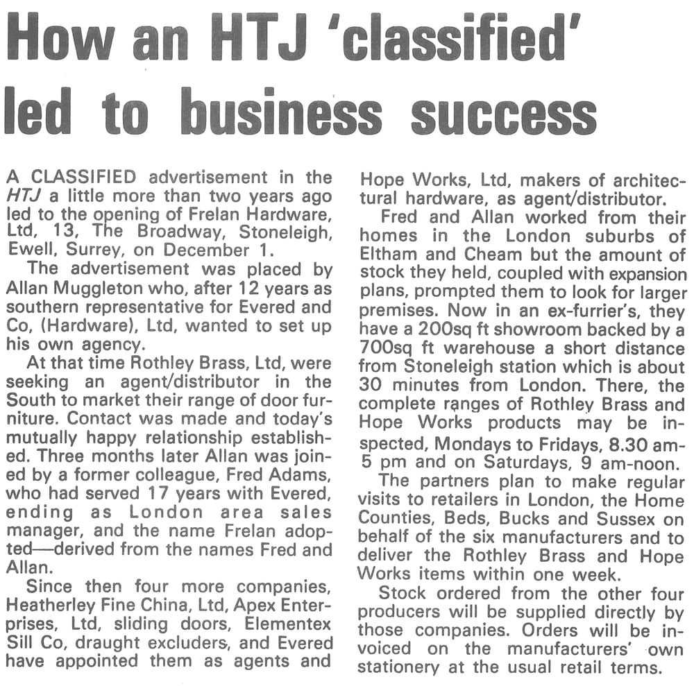 Our Story | Frelan Hardware